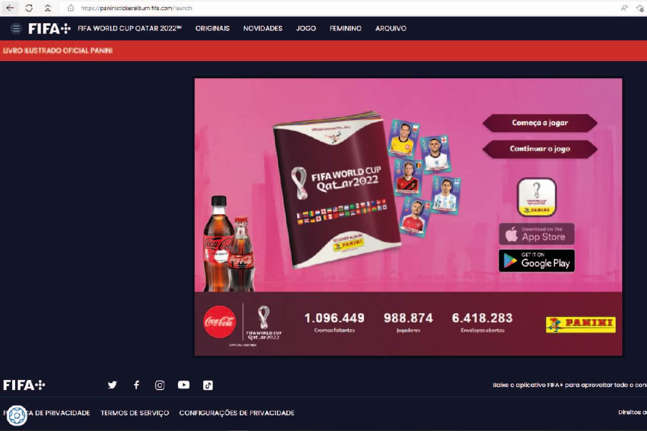 Já está disponível a versão digital do Álbum da Copa do Mundo 2022 - Liga Cartola Friends 10 ...